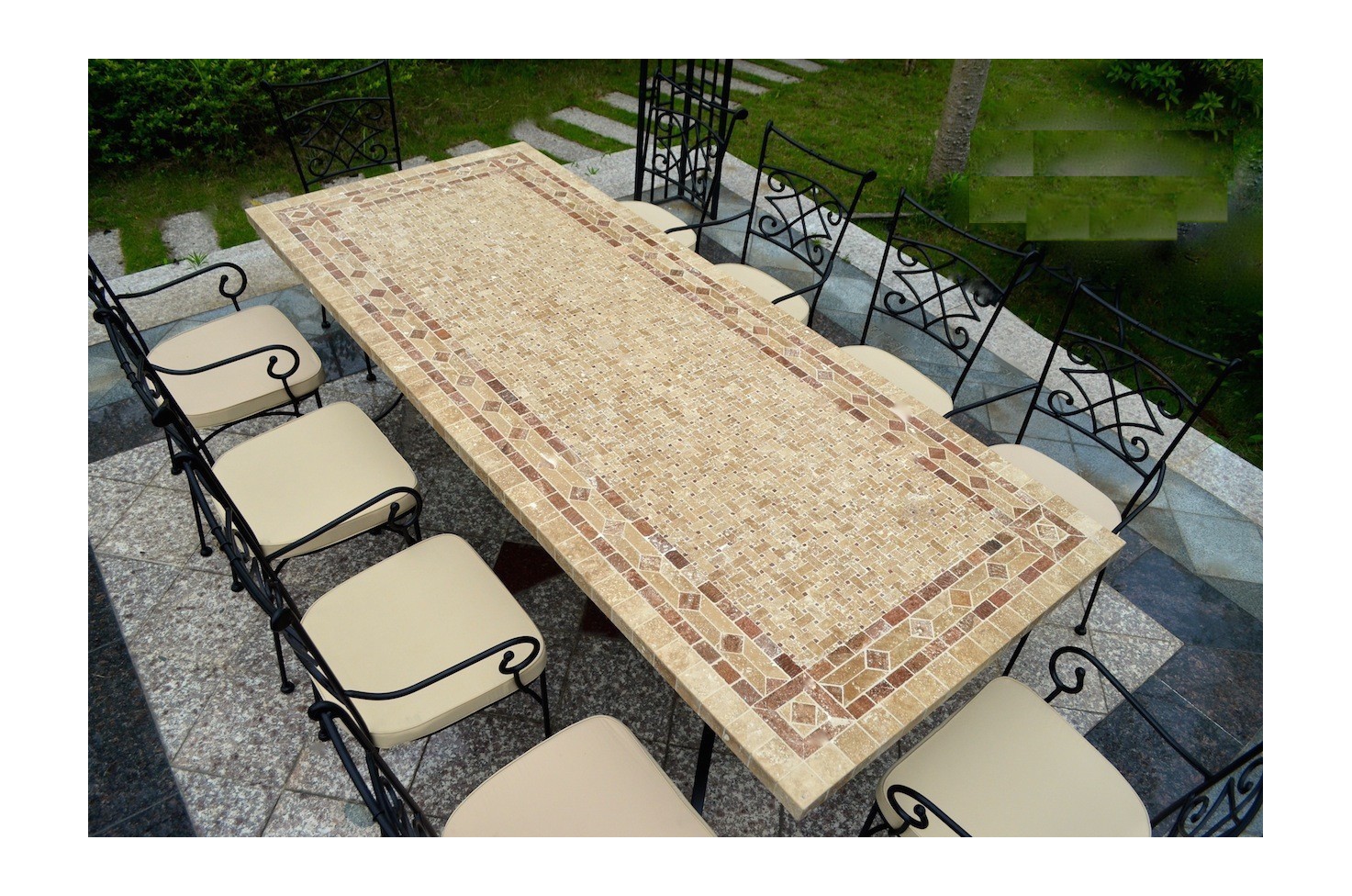Tables de jardin en pierre extérieur & Intérieur - LivingRoc